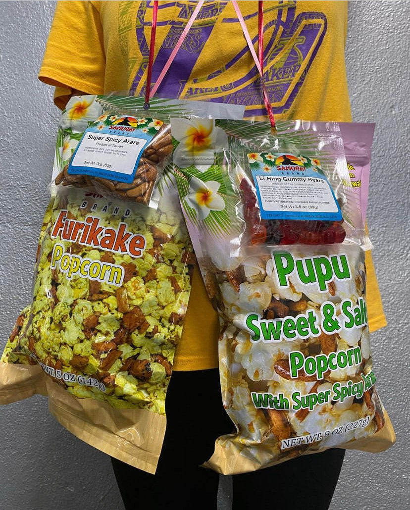 Popcorn And Snack Combo Lei **BEST VALUE** – Samurai Inc